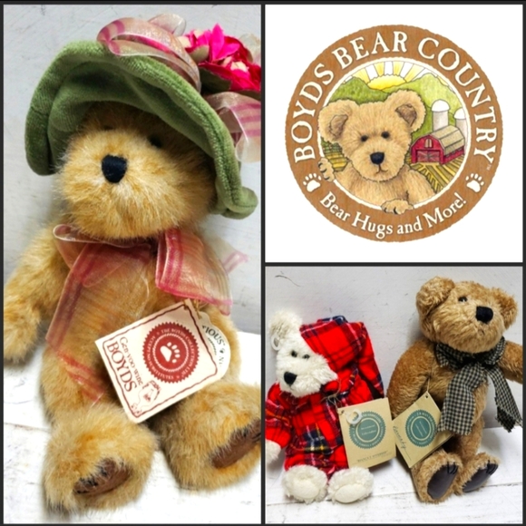 Boyds Bears | Accents | 3 Boyds Collection 9s 00s Y2k Bears Plush ...